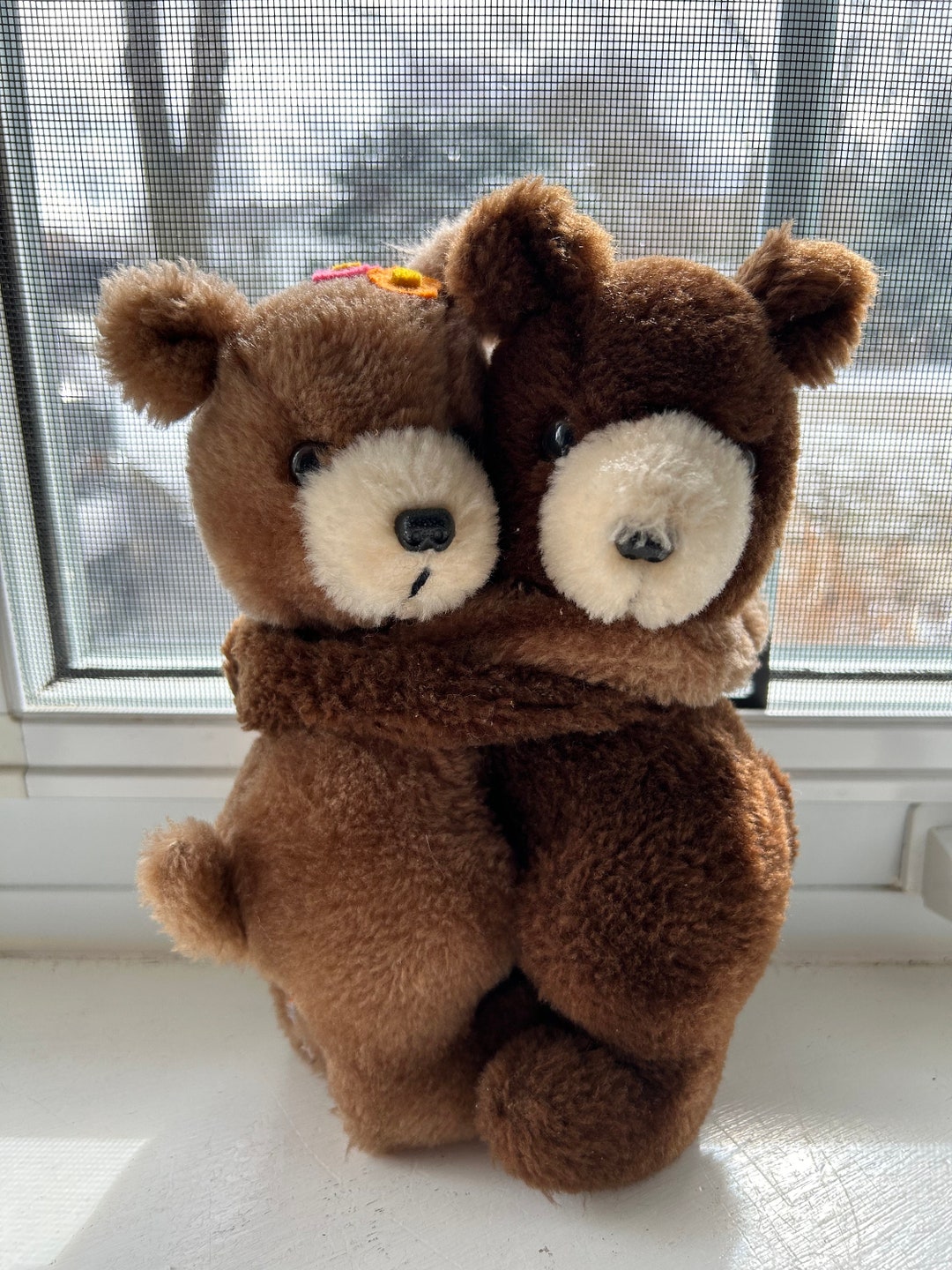 Vintage Dakin Hugging Bears, Brown Teddy Bears - Etsy