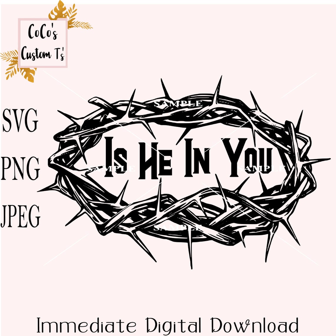 Is He in You SVG/PNG/JPEG Digital File - Etsy