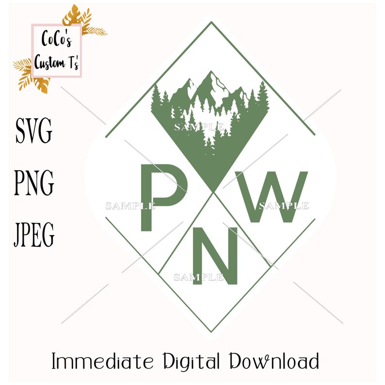 PNW Diamond Svg/png/jpeg Digital File - Etsy