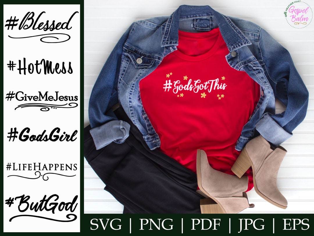 Religious Hashtag SVG Digital Designs for Cricut, Silhouette, Scan N ...