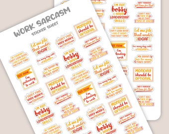 Funny Work Stickers - Etsy