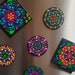 Colorful Dot Art Magnets, Psychedelic Black Light Painting on Canvas ...