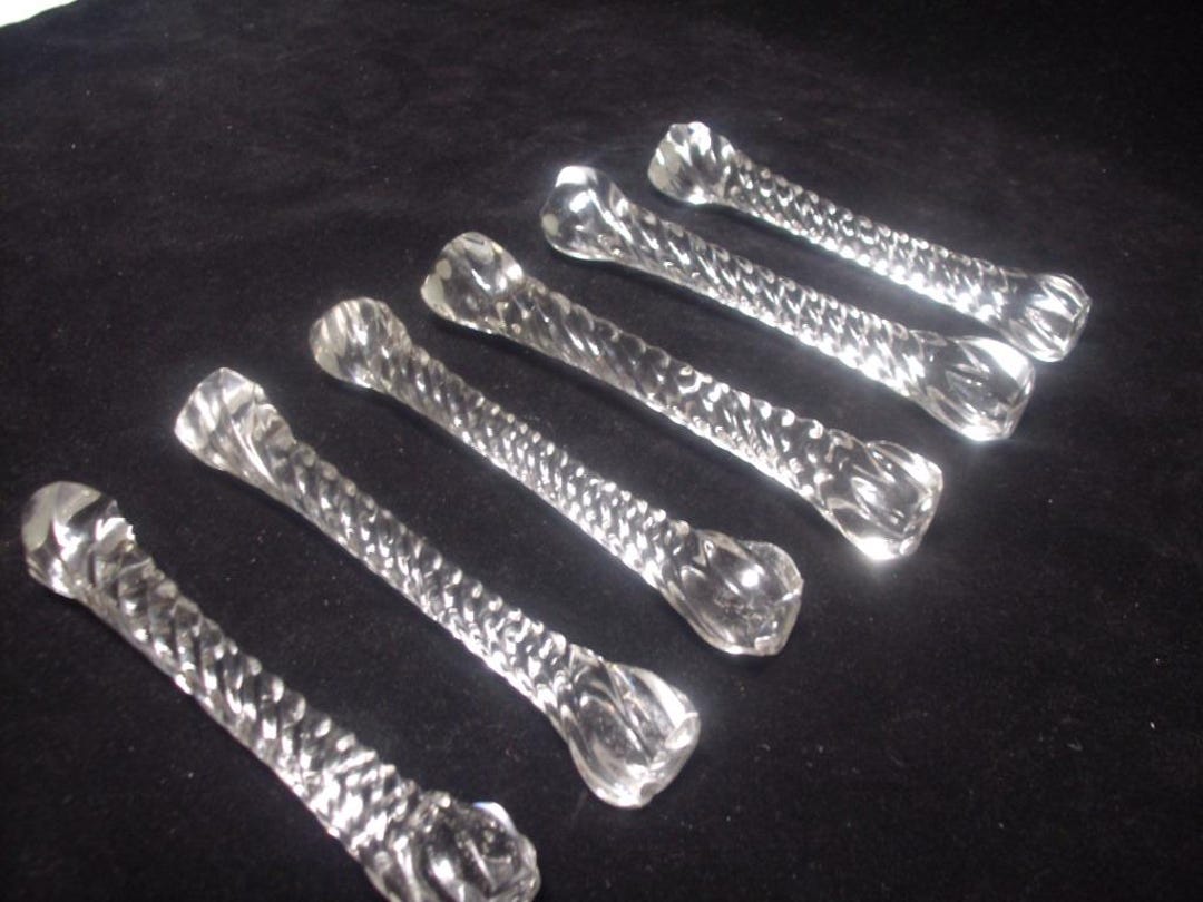 Set of Six Crystal spiral Knife Rests in Excellent Condition - Etsy