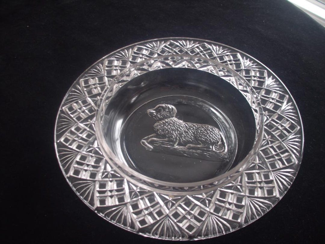 Superb & Rare FOSTORIA GLASS "st. Bernard" Pattern Butter Dish -bottom ...