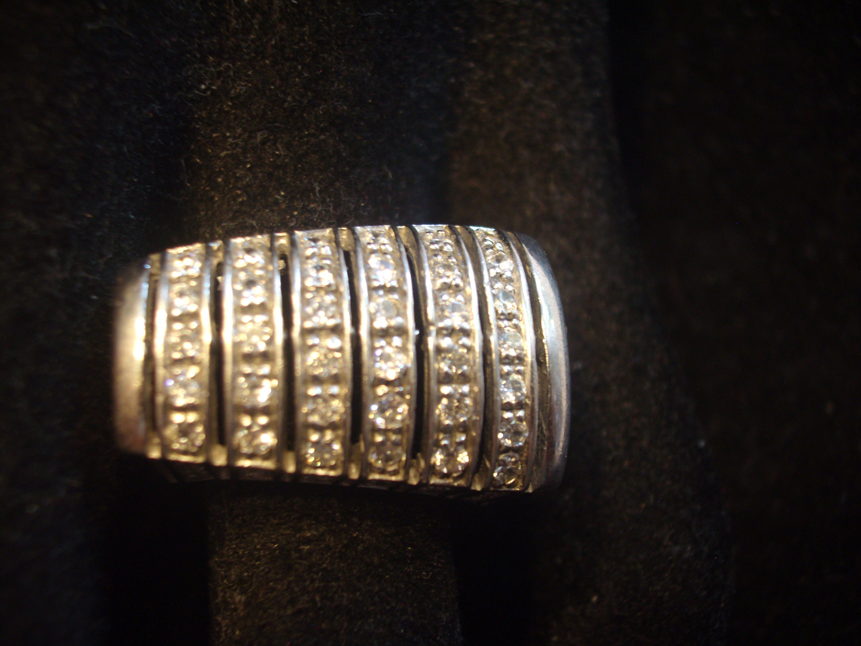 Unique Art Deco Style Cz's Incrusted Sterling Silver - Etsy