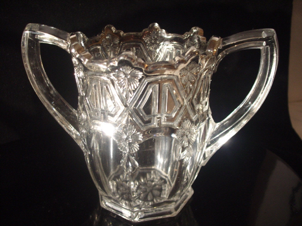 Antique US Glass Co. ATHENIA REVERSE 44 Cream Pitcher and | Etsy