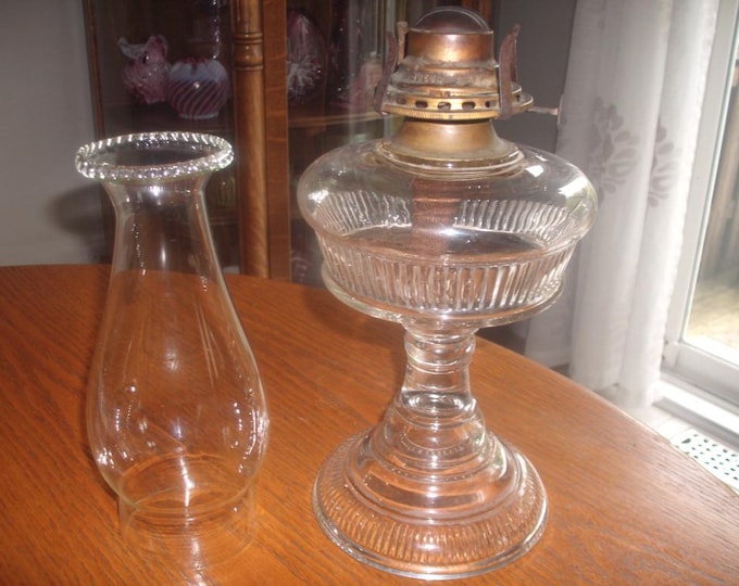 Full Size RIVERSIDE GLASS "rib" Pattern Oil Lamp #360-1889 - Etsy