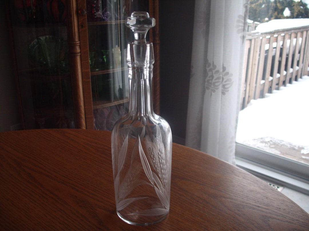 Wonderful BRILLIANT CUT GLASS "wheat Sheaf" Pattern Crystal Bottle - Etsy