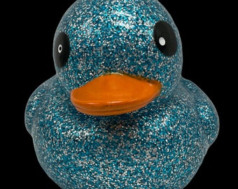 Blue Glitter Duck - Etsy