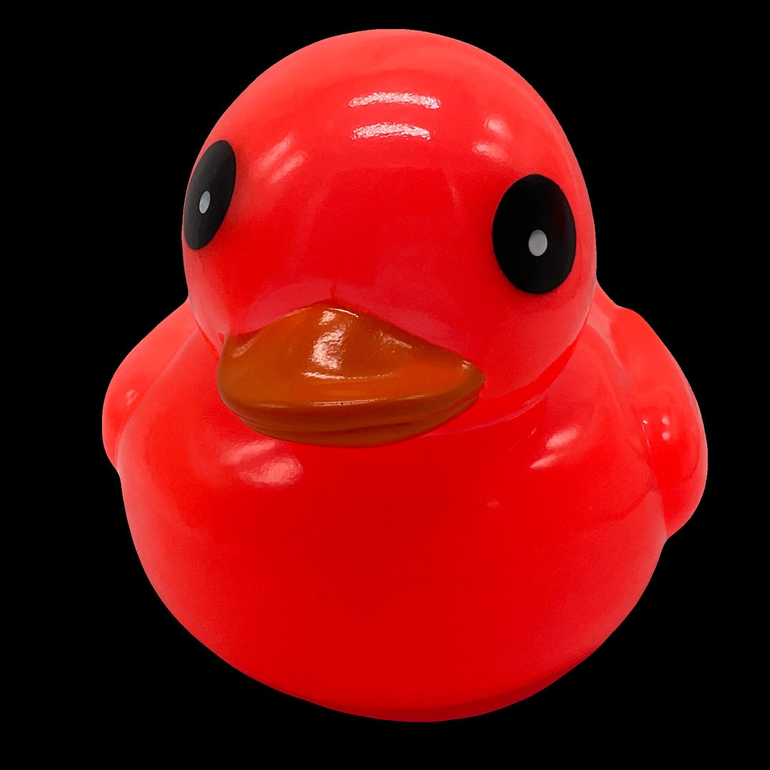 Neon Orange 6" Rubber Duck - Etsy