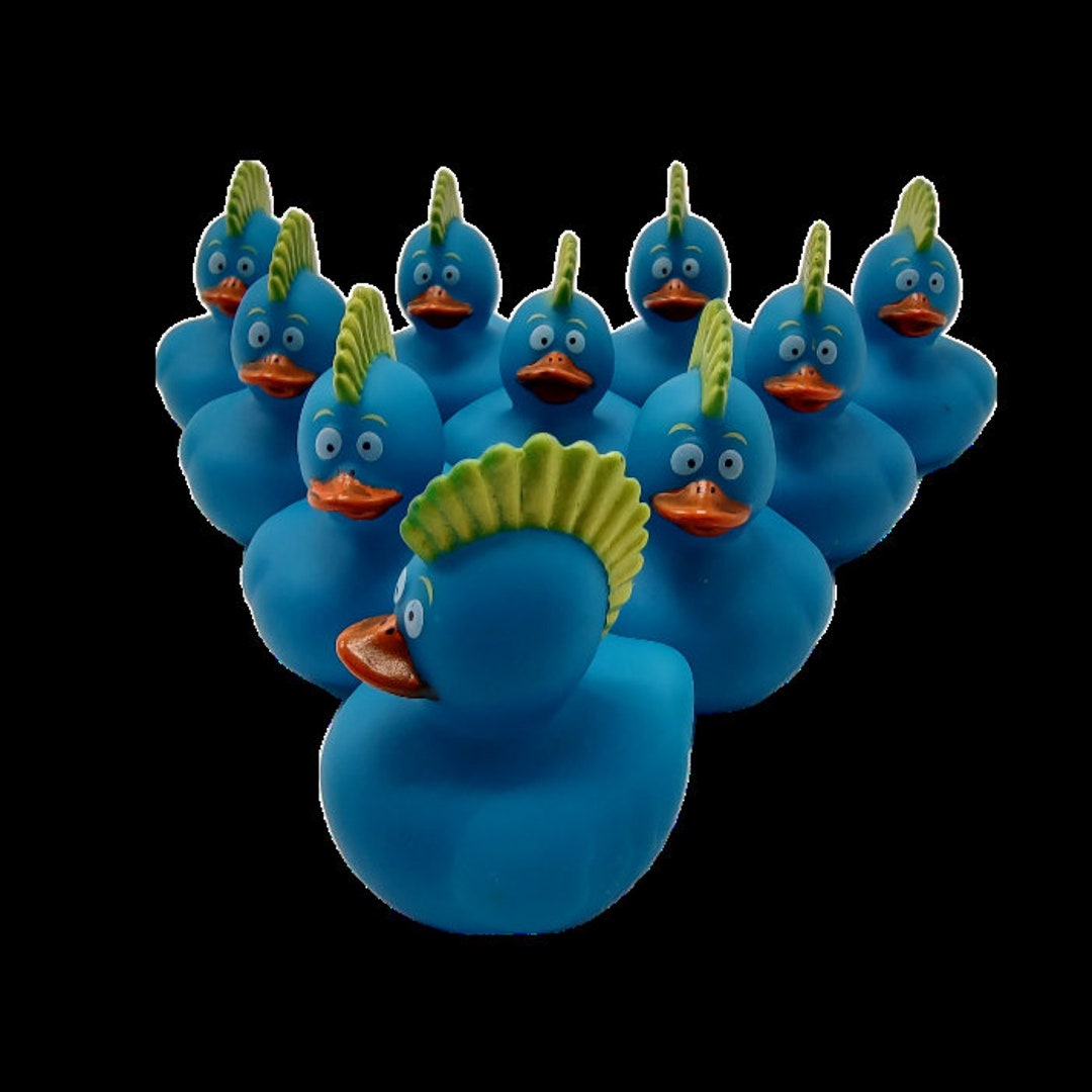 10 Mohawk Blue Yellow Ducks 2 Rubber Ducks - Etsy
