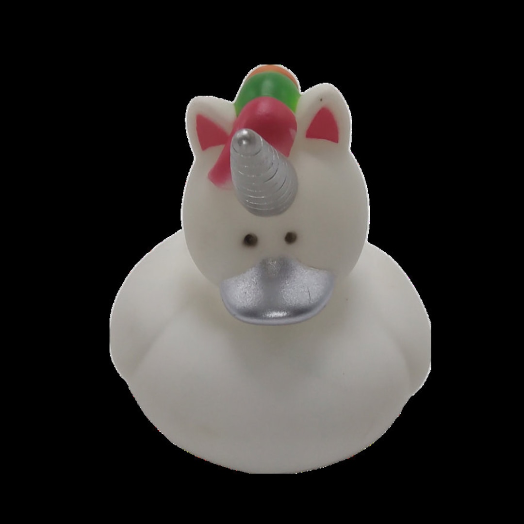 White Unicorn 4" Rubber Duck - Etsy