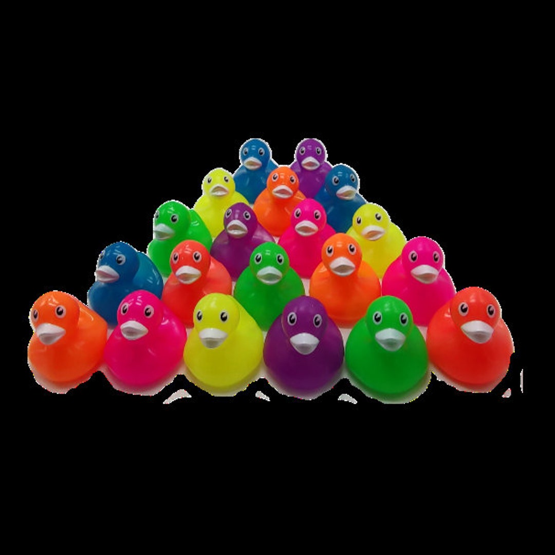 20 Neon Ducks Mixed Colors 2 Rubber Ducks - Etsy