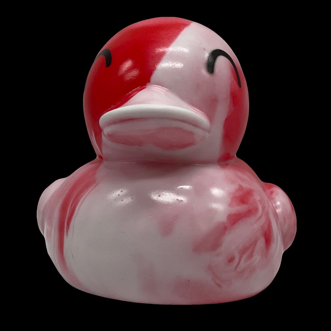 Red & White Marbled 6" Rubber Duck - Etsy