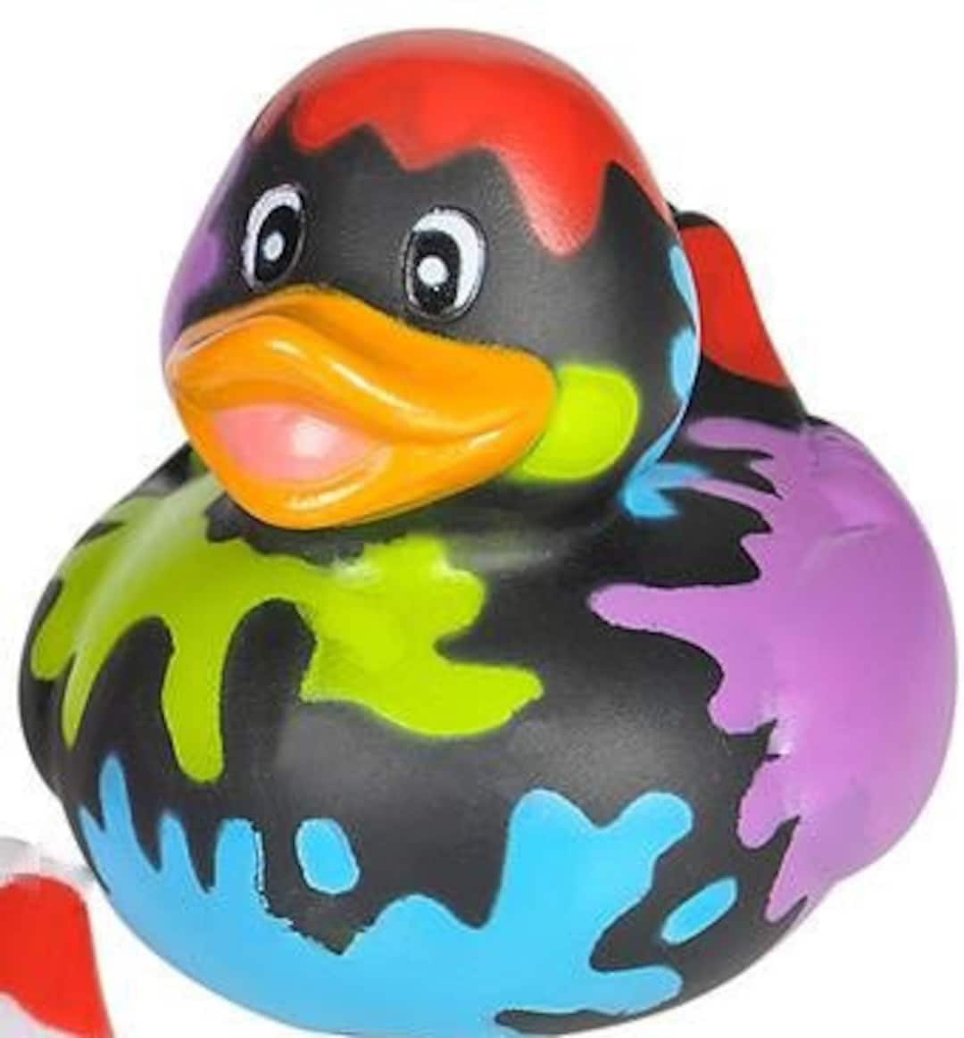 Black Splat 6 Rubber Duck - Etsy