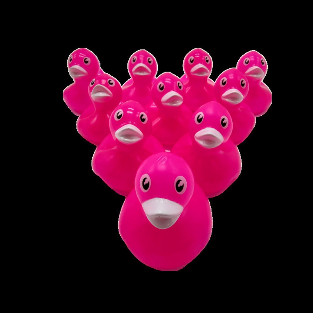 10 Neon Pink Ducks 2 Rubber Ducks - Etsy