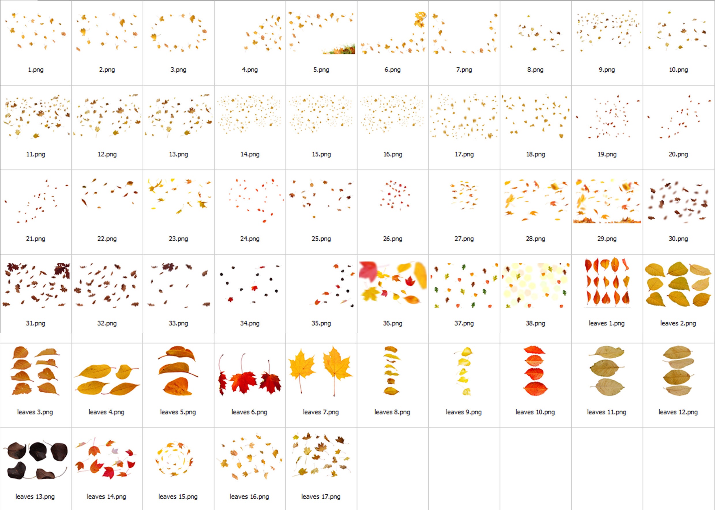55 Falling Leaves Photo Overlays, Fall Autumn Falling Leaves Photo ...