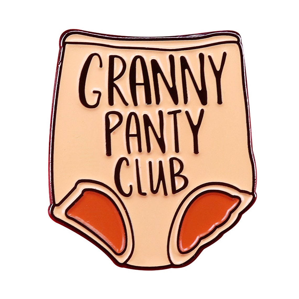 Granny Panties Club Pins Cartoon Pins English Letter Etsy