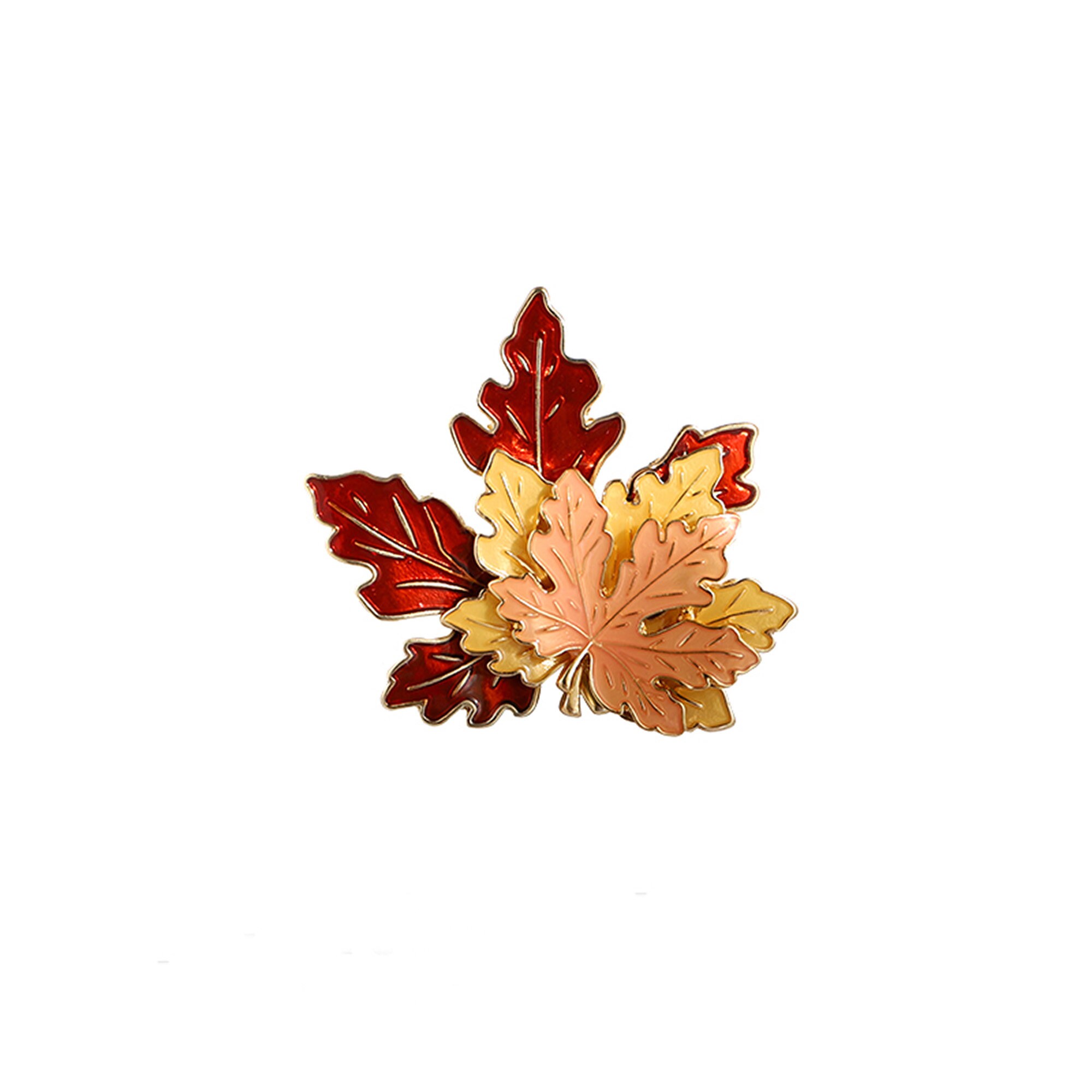 Maple leaf brooch Leaf brooch Colored leaf brooch Elegant | Etsy
