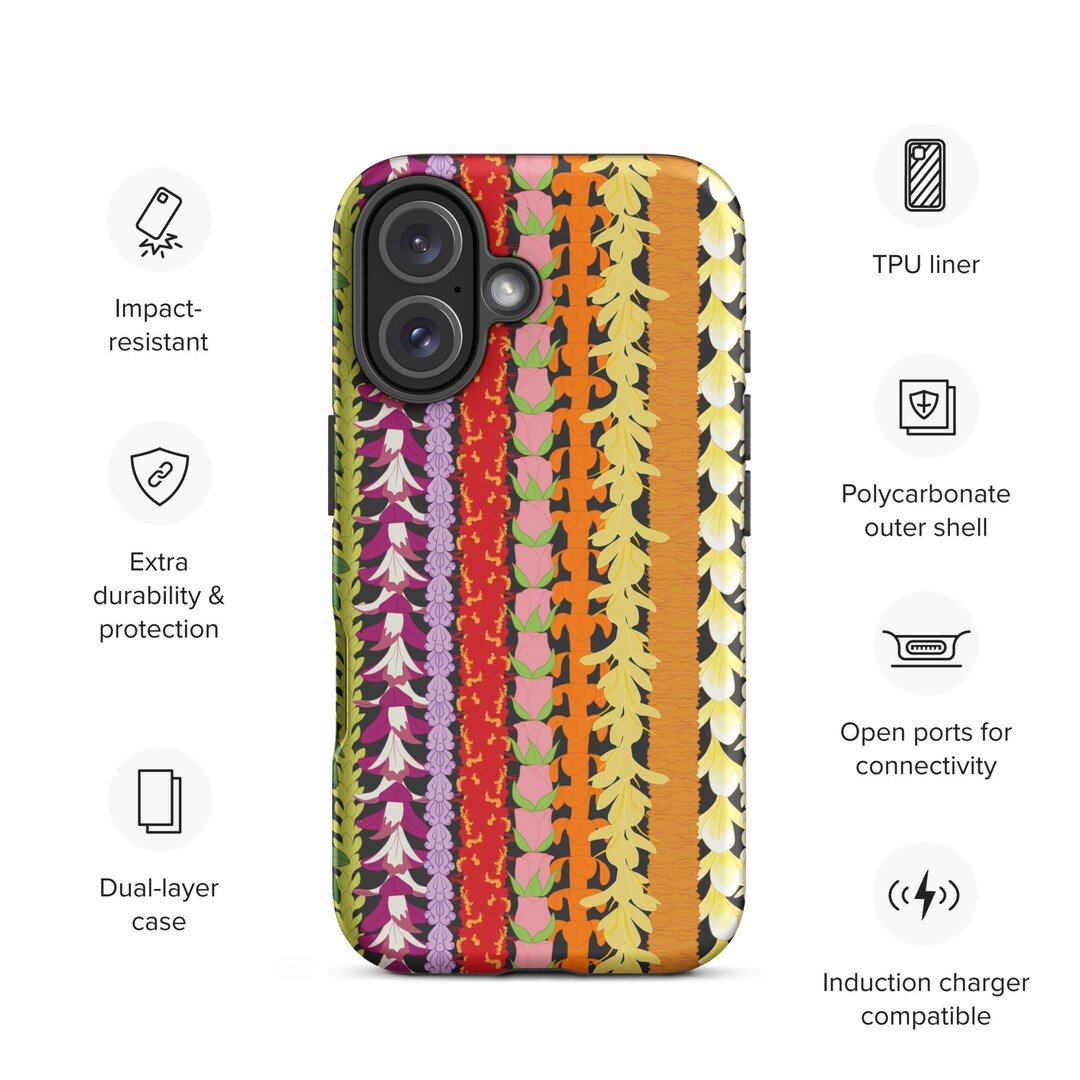 Hawaiian Lei Iphone® Case- Vibrant Floral Design - Etsy