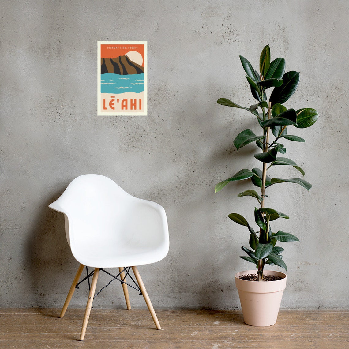 Retro Lēʻahi Diamond Head, Hawaiʻi Poster - Etsy