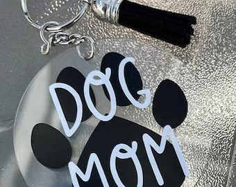 Dog Mom Keychain - Etsy