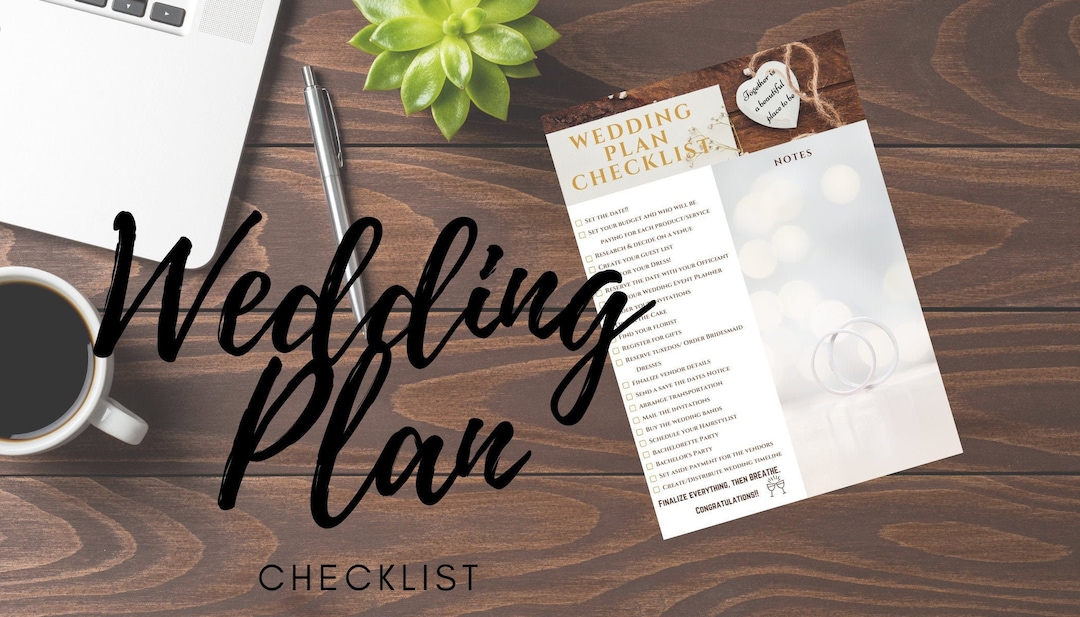 Printable Wedding Plan Checklist - Etsy