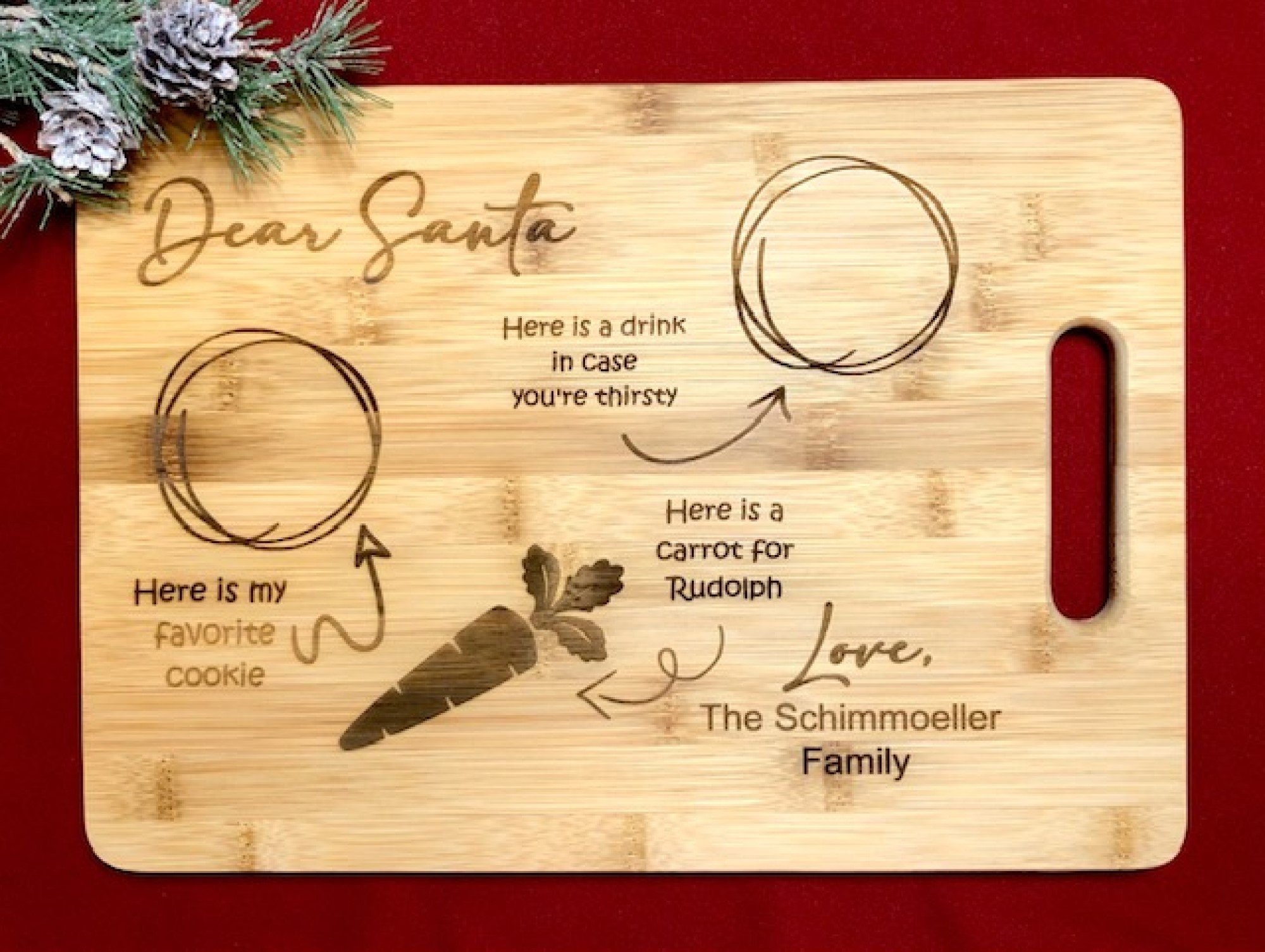 Santa Christmas Eve Snack Board SVG, DXF, Ai PDF Laser Cut Files - Etsy