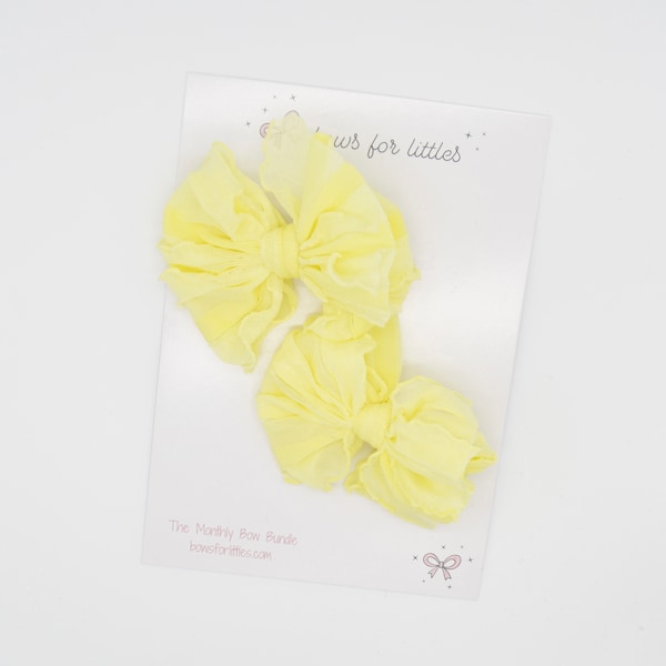 Yellow Hair Bow - Etsy