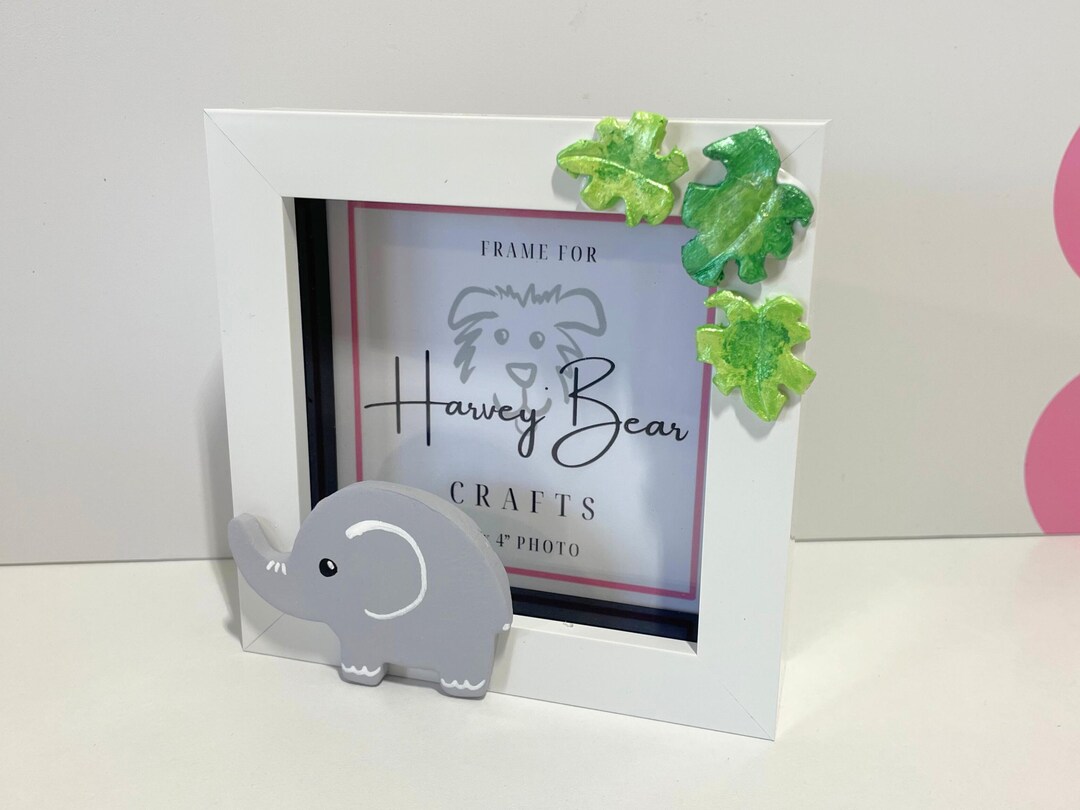 Personalised Nursery Photo Frame, Jungle Safari Theme With Baby ...