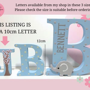10cm Wooden Letter Teddy Bear Theme Baby Nursery / Toddler Room ...