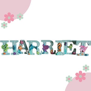 Underwater Sea Themed Wooden Letters With Clay Sea Creatures for Baby ...