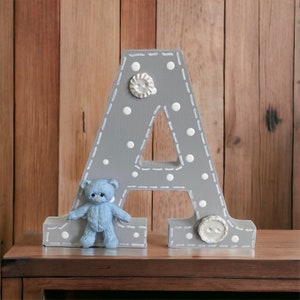10cm Wooden Letter Teddy Bear Theme Baby Nursery / Toddler - Etsy