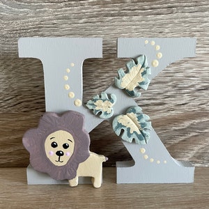 Safari Animal Nursery, Wooden Decorative Letters, Above Crib Cot Name ...