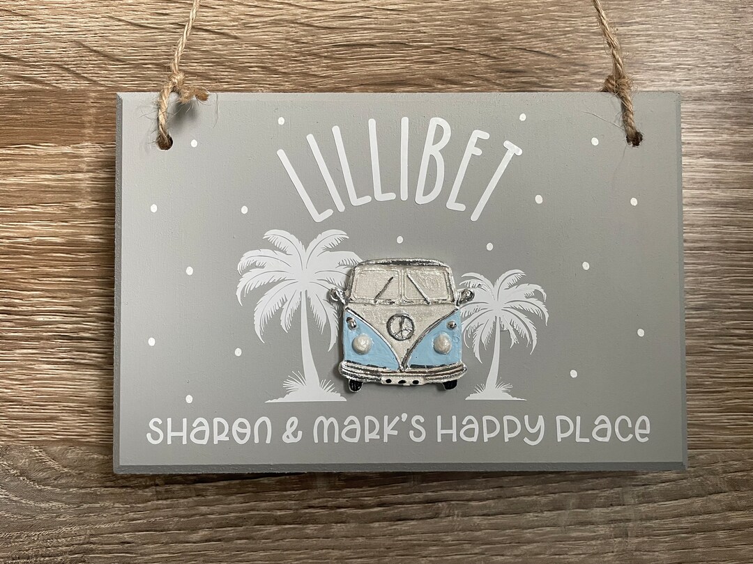 Wooden Camper Van Name Sign, Van Decor, Personalised Gift, Camping Gift ...