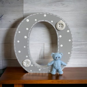 10cm Wooden Letter Teddy Bear Theme Baby Nursery / Toddler Room ...