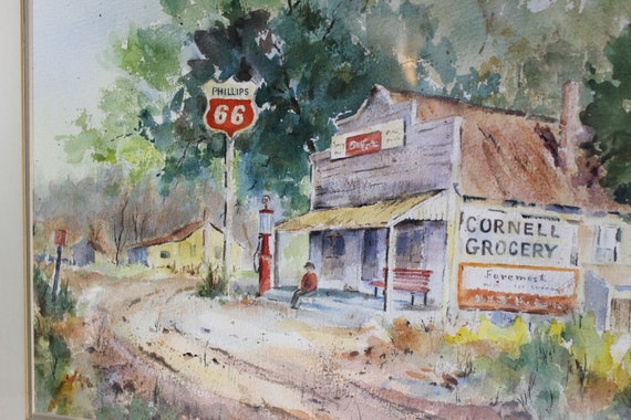 Vintage 1980's Early Dee Wescott Framed Watercolor of - Etsy