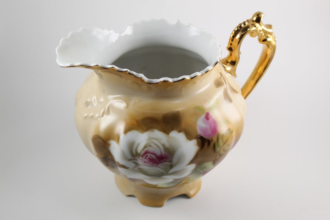 Vintage 1950's Lefton China Hand Painted 48 Oz Pitcher NE - Etsy