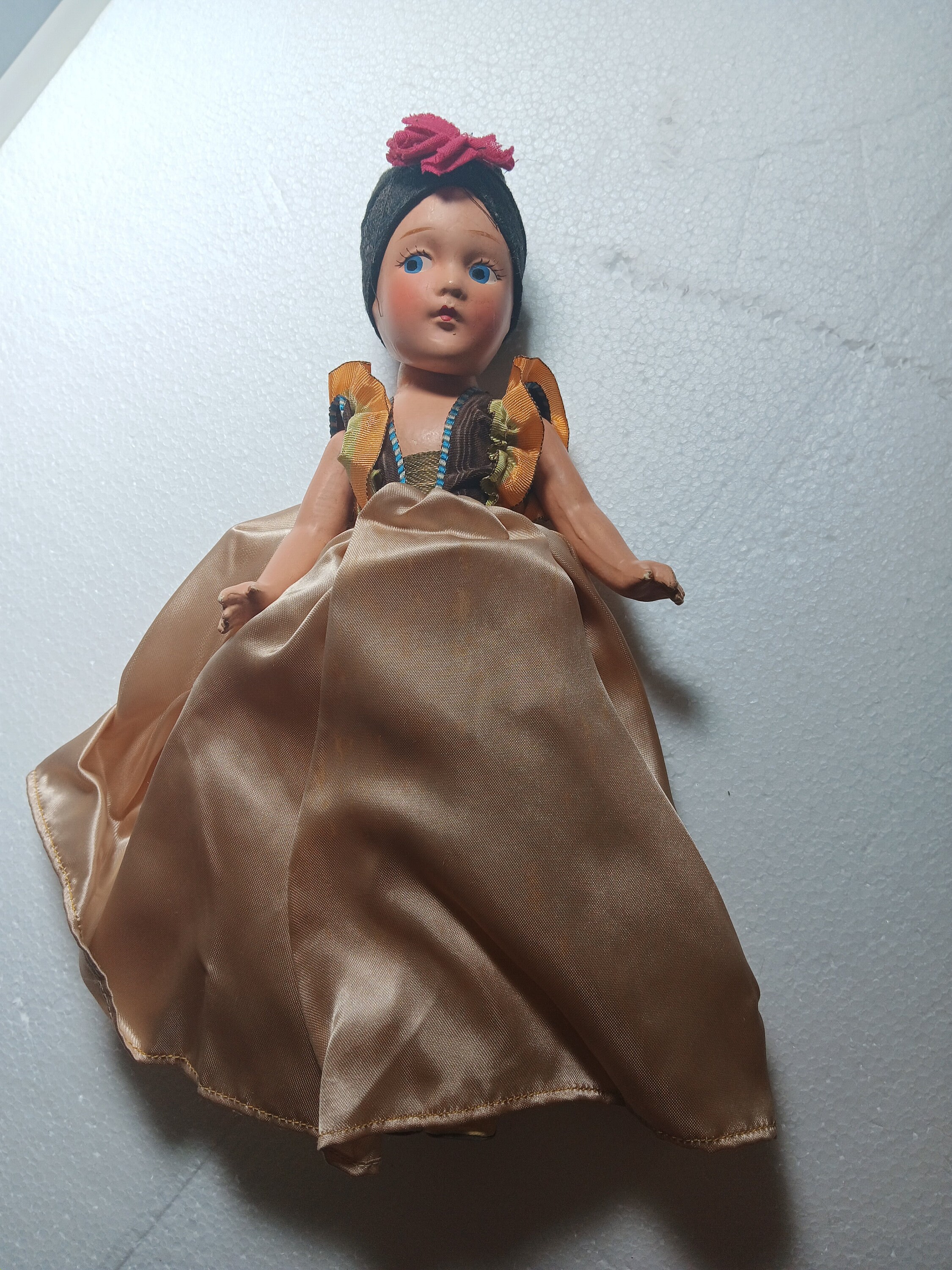 Circa 1940's 11.5" Carmen Miranda Composition Doll, in Vintage Good ...