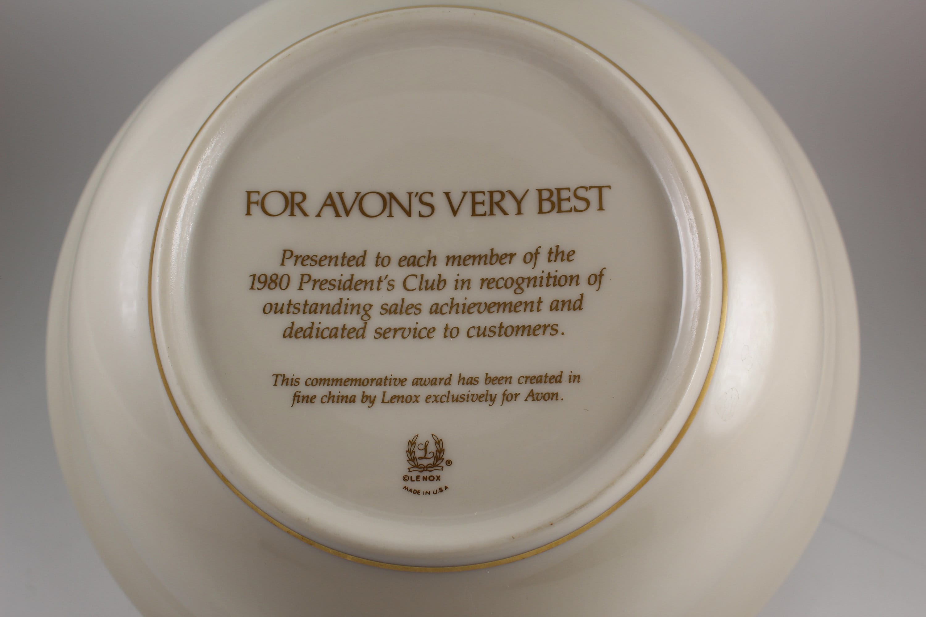 1980 Avon President's Club Vegetable Bowl, by Lenox, in Vintage Very ...