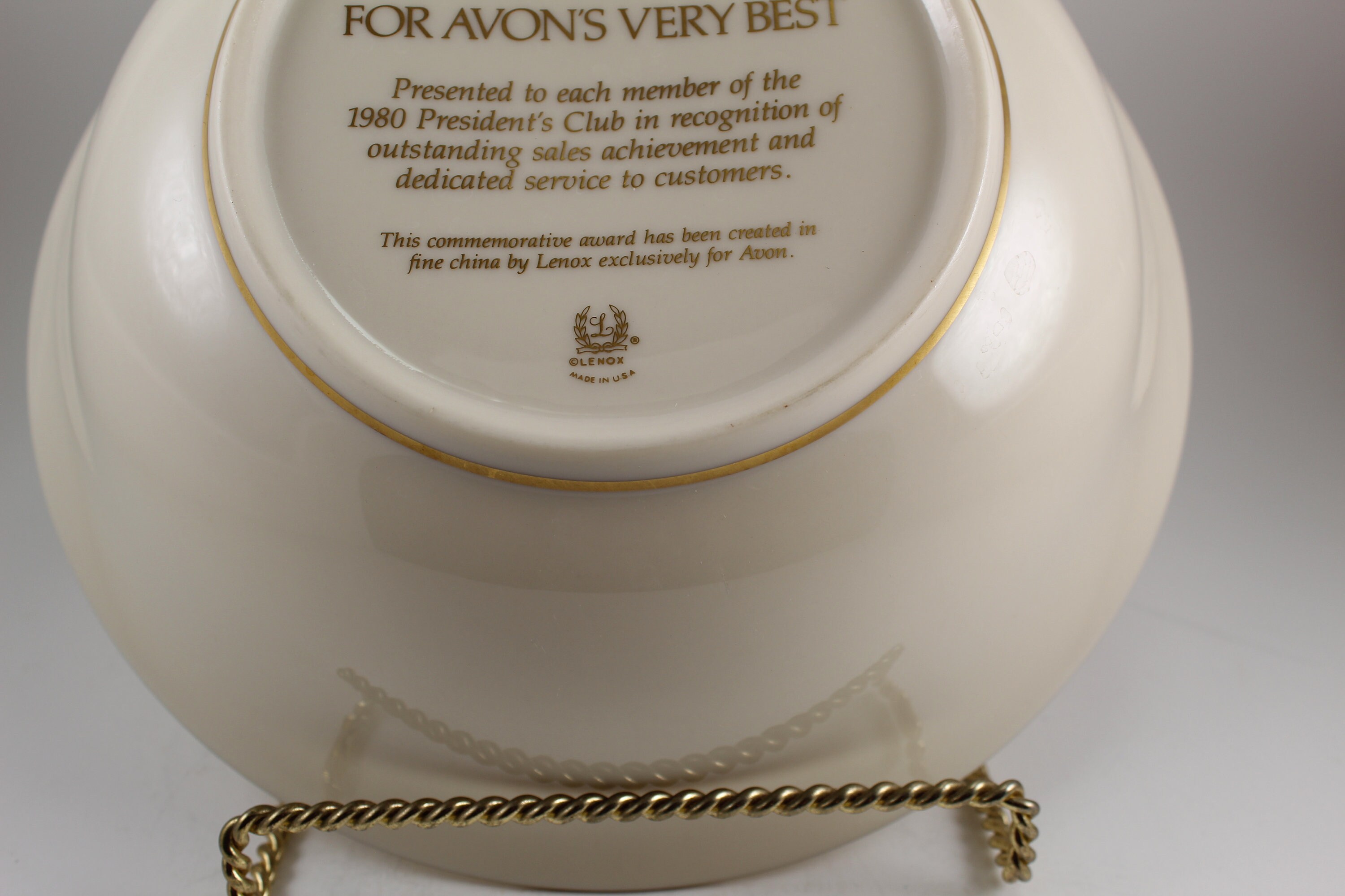 1980 Avon President's Club Vegetable Bowl, by Lenox, in Vintage Very ...