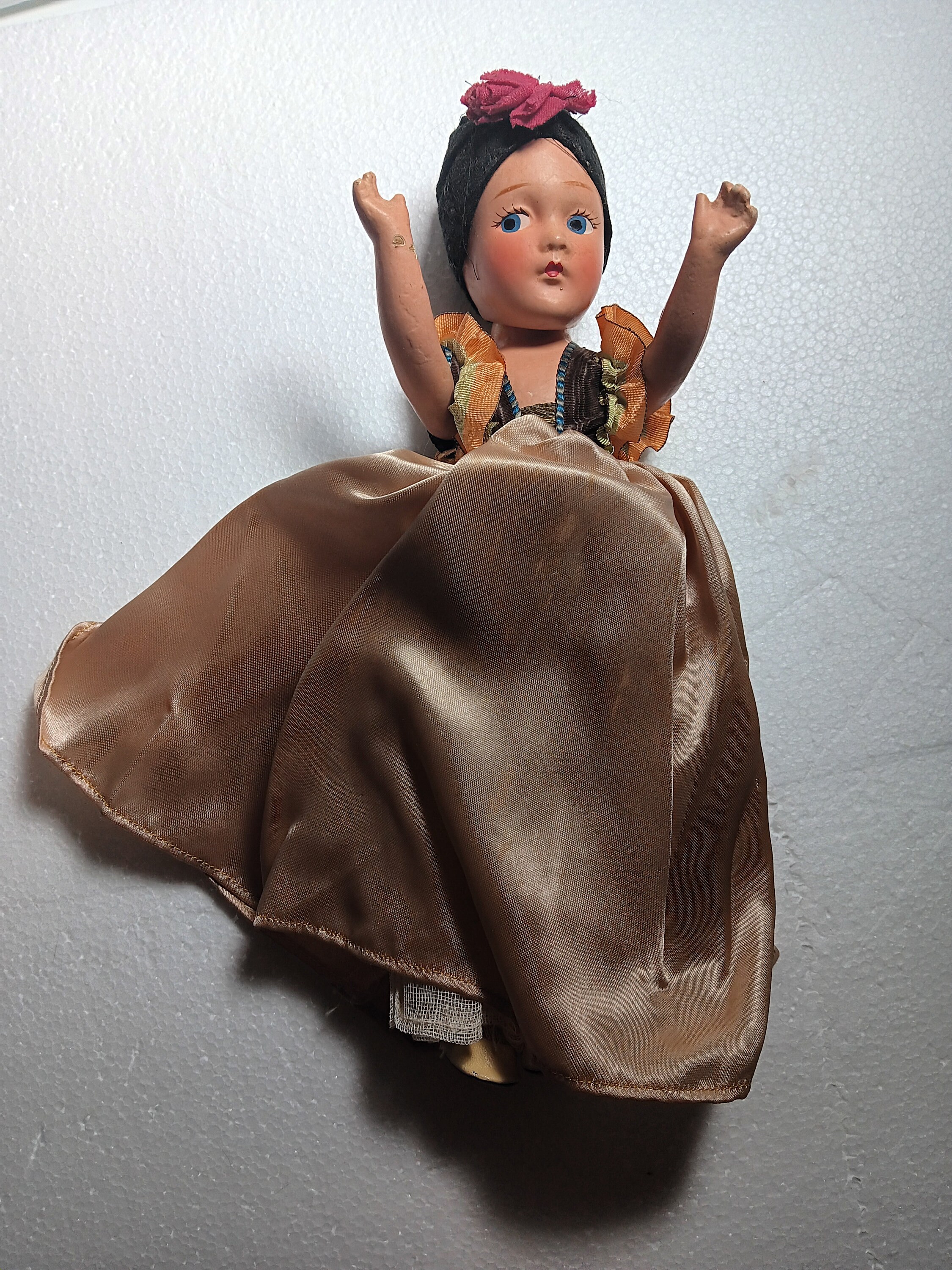 Circa 1940's 11.5" Carmen Miranda Composition Doll, in Vintage Good ...