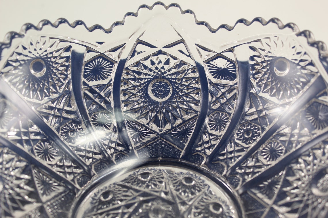 Antique NUCUT Imperial Glass(circa 1915 - 1917) Daisy and Button ...