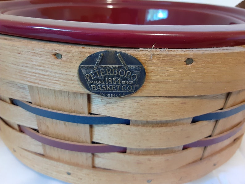 Peterboro Basket Company Basket with Casserole insert. | Etsy