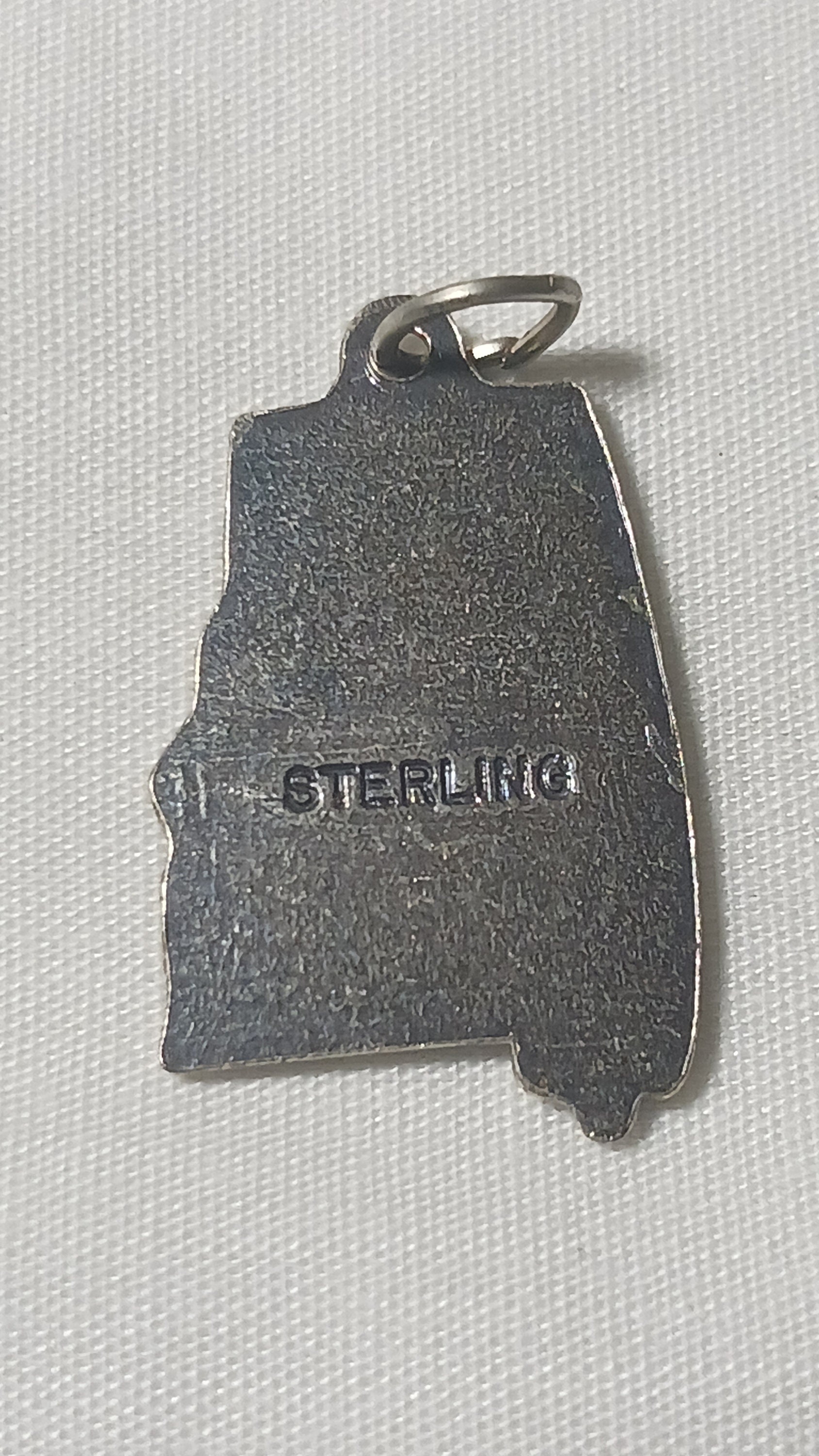 1950's Style (made in the 80's) Map of Alabama Sterling Silver Charm ...