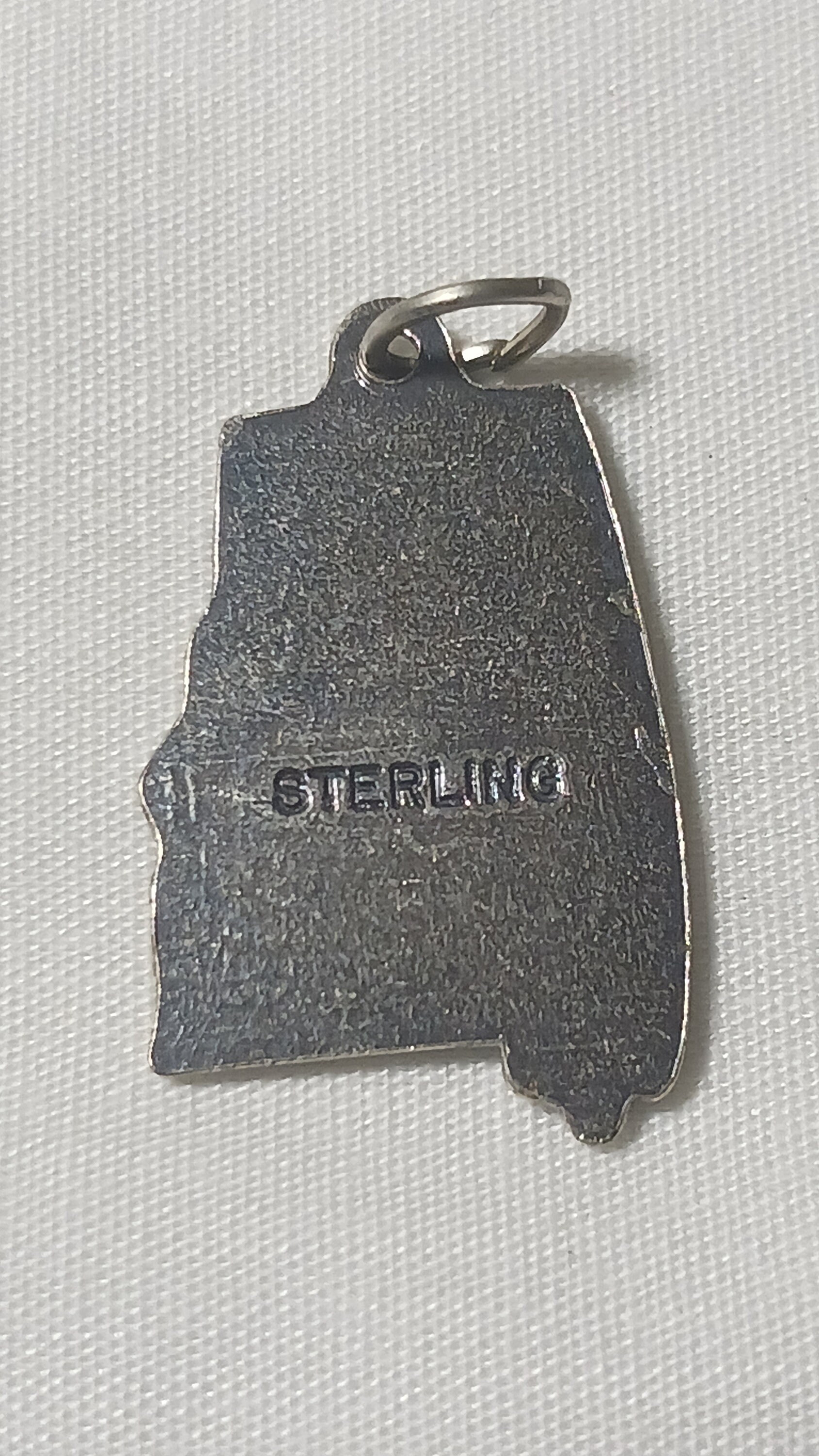 1950's Style (made in the 80's) Map of Alabama Sterling Silver Charm ...
