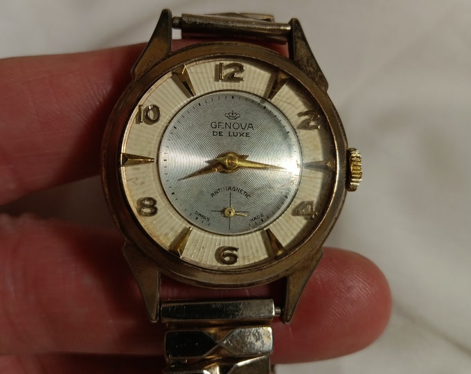1960s Genova De Luxe Swiss Made Antimagnetic Men's Watch, Vintage Fair ...