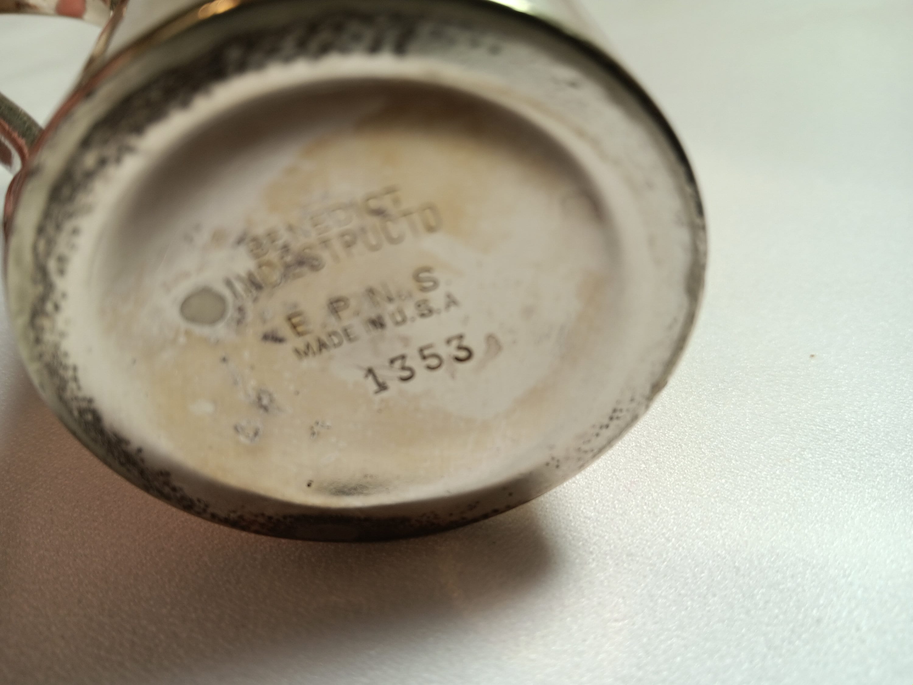 1918 Benedict Indestructo Sheffield Nickel Silver Mug Cup #1353, in ...