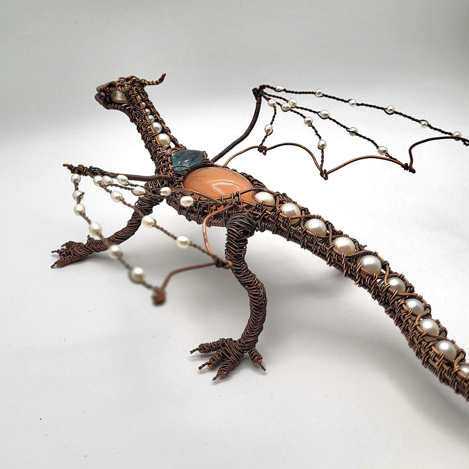 Handmade Wire Dragon - Wire Sculpture - Recycled Copper Wire - Wire ...