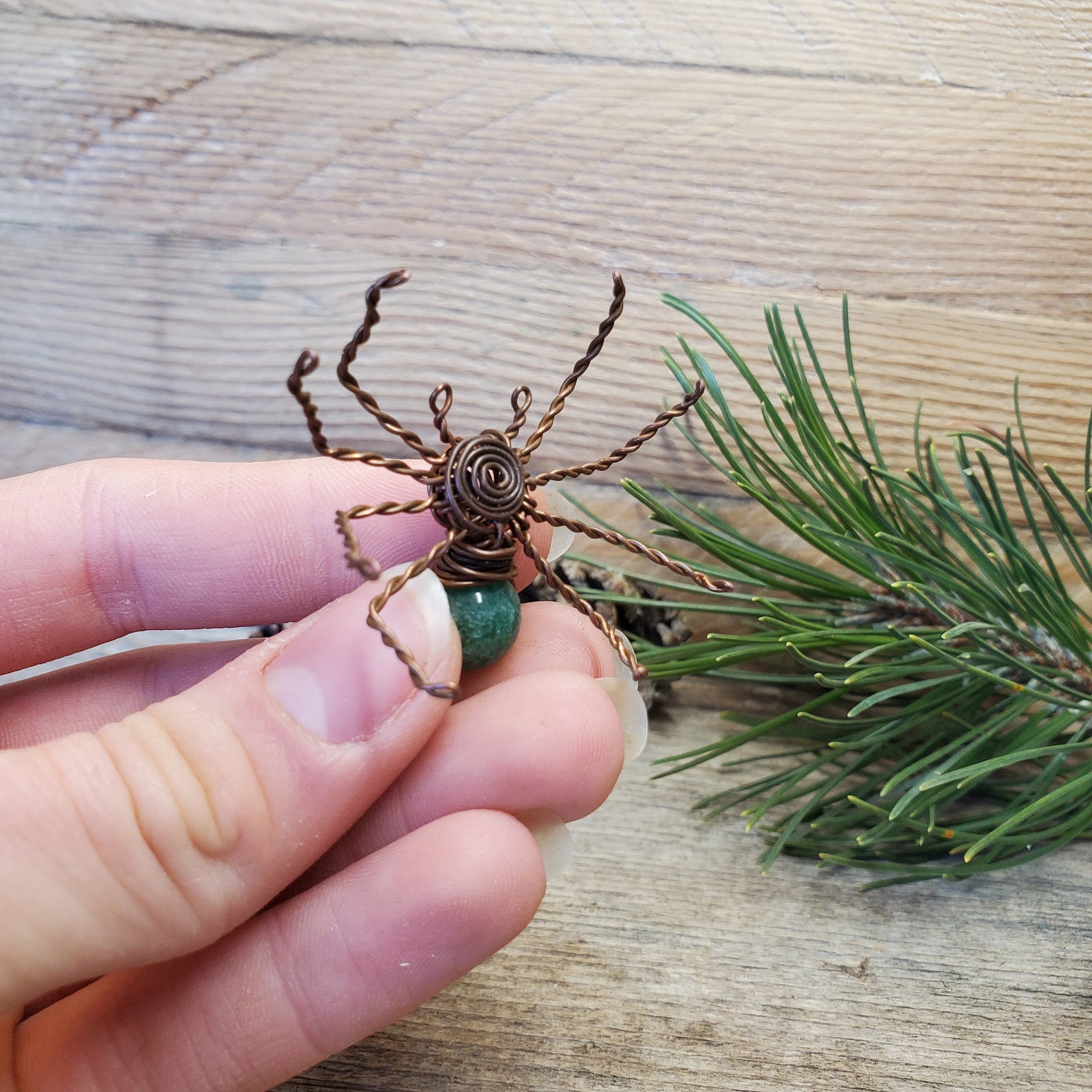 Rustic Spider Sculpture Handmade Copper Spider Recycled Copper Wire ...